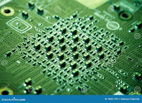 Chip Resistors On Motherboard Close Up Stock Image Image Of Electronic Interface 78081799