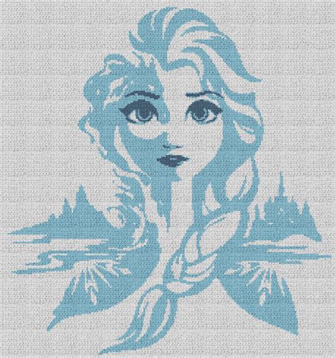 Elsa Frozen Single Crochet Written Graphghan Pattern 17 231×247