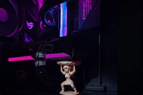 Anime Girl Gpu Support Stand Statue By Collektiva Makerworld Download Free 3d Models