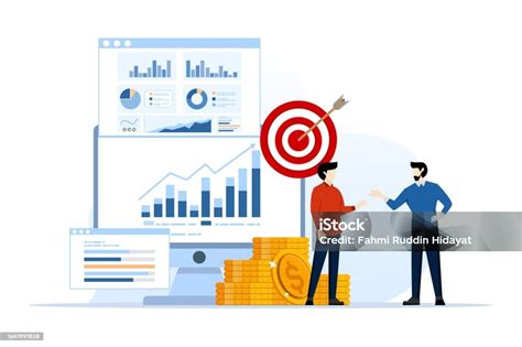 모니터링 보고서 대시보드 모니터 개념입니다 금융 투자 재무 성장 재무 성공 성장 화살표 비즈니스 성장에 대한 모니터 및 그래프