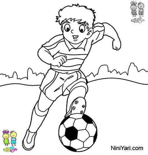 نقاشی رنگ آمیزی با موضوع فوتبال نی نی یاری