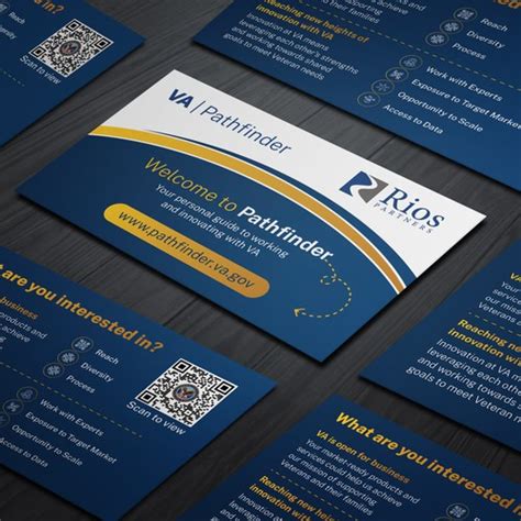 Designs Qr Code Handout Card For Veteran Care Innovation Business