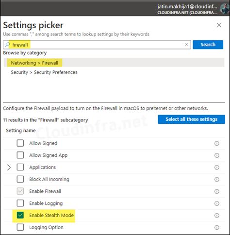 Enable Disable Stealth Mode On MacOS Using Intune