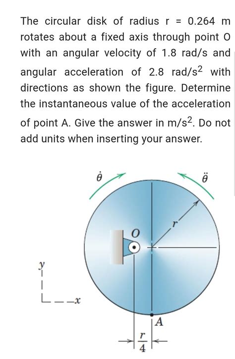 Solved The Circular Disk Of Radius R M Rotates About A Chegg Com