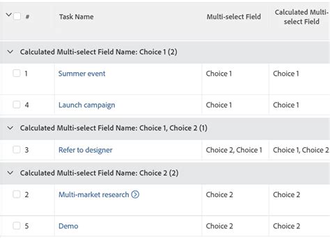Group A Report By A Multi Select Custom Field Adobe Workfront