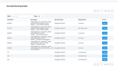 Get Info For Running Scripts Like How Gateway Status Running Scripts