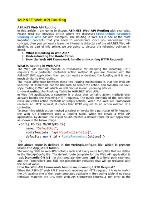 2 Web Api Routing And Attribute Routing Pdf Parameter Computer