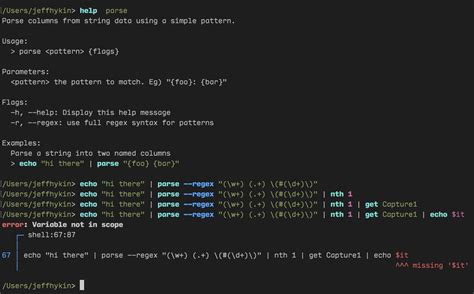 Add Regex Example · Issue 3260 · Nushellnushell · Github