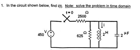 Solved In The Circuit Shown Below Find I T Chegg