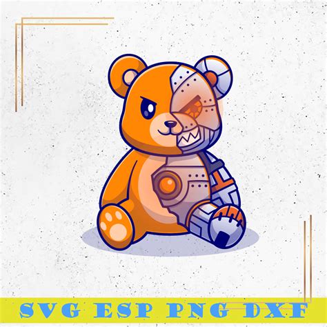 The Robot Bear Svg Teddy Bear Cartoon Svg Happy Halloween Inspire Uplift