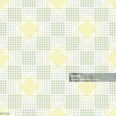 원활한 벡터 패턴입니다 녹색과 노란색 마름모 정사각형 및 라인 대칭 기하학적 배경 장식 반복 장식 0명에 대한 스톡 벡터 아트 및 기타 이미지 Istock