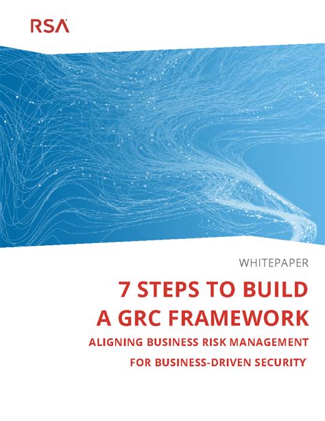 Rsa Archer 7 Steps To Build A Grc Framework White Paper Whitepaper 7 Steps To Build A Grc