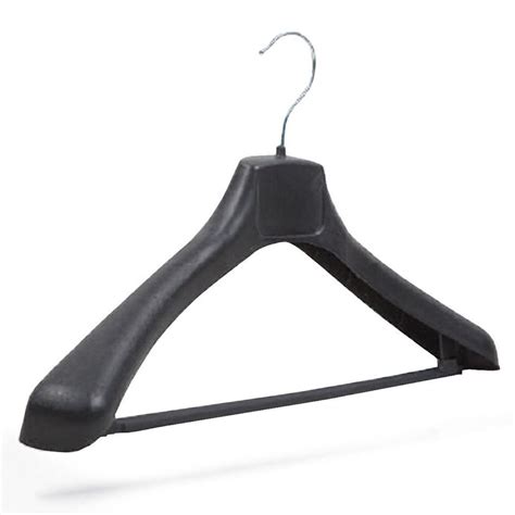 Cintre Plastique Noir épaules Larges Avec Barre L45cm Par 30 Retif