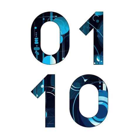 Image Icons Binary Blue Spheres Background Circle Shapes Premium Ai