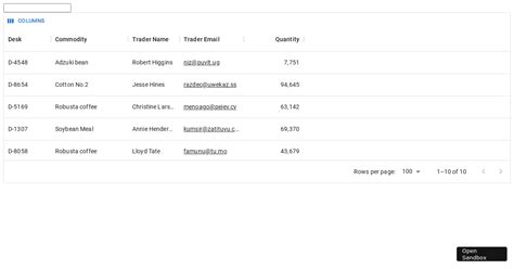 date range picker issue in data grid inside cutom toolbar forked