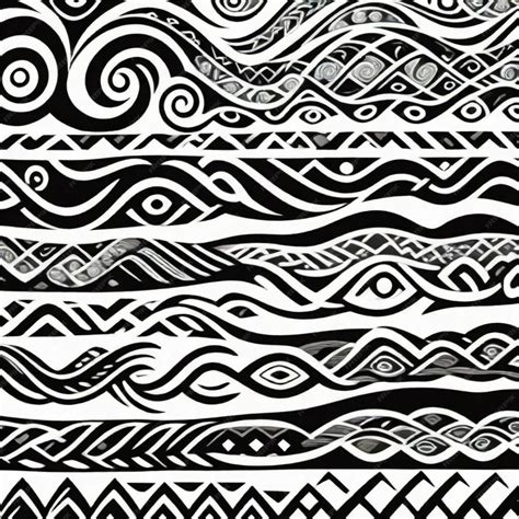 Maori Patterns Detailed Vector Set Premium Ai Generated Vector