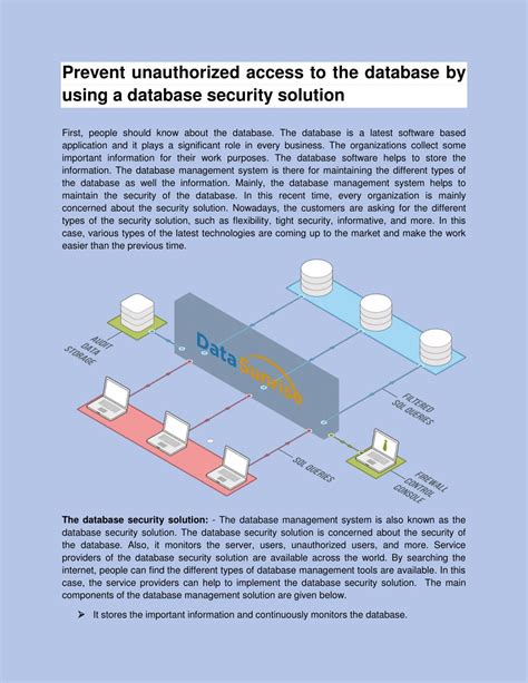 Ppt Prevent Unauthorized Access To The Database By Using A Database