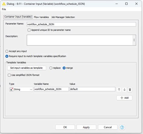 workflow schedule issues with configuration within the post and put