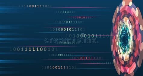 Big Data Visualization Abstract Background With Lines Array And Binary