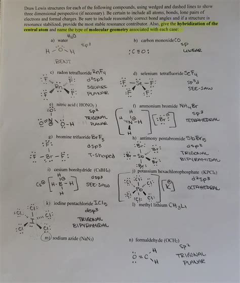 [solved] I Need Help With The Lewis Structures Hy