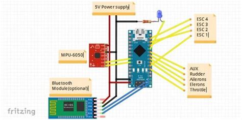 Arduino Drone Circuit Diagram
