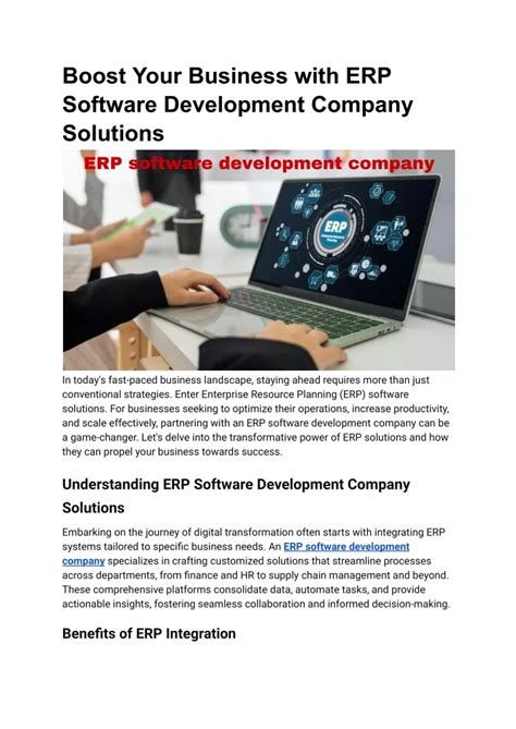 Ppt Boost Your Business With Erp Software Development Company Solutions Powerpoint