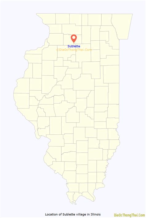 Map Of Sublette Village Illinois Thong Thai Real