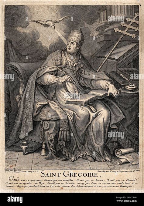 A 1700 Engraving Of Pope Gregory I Also Known As Saint Gregory The Great Who Was Pontiff From