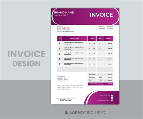 Creative Invoice Design Behance