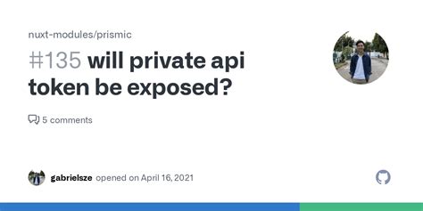 Will Private Api Token Be Exposed Issue Nuxt Modules Prismic GitHub