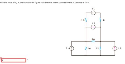 Solved Find The Value Of V In The Circuit In The Figure Such Chegg