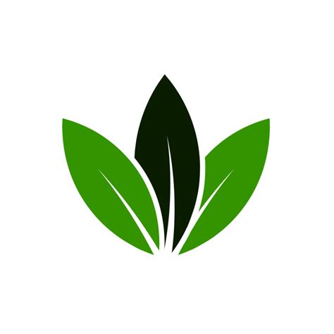 Flat Green Leaf Symbol 53407862 Png