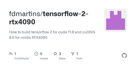GitHub Fdmartins Tensorflow Rtx How To Build Tensorflow For Cuda And CuDNN