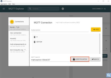 Mqtt Explorer Is Unable To Verify The First Certificate Nordic Qanda Nordic Devzone Nordic