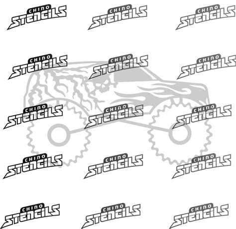Monster Truck 2419 Art Stencil Chino Stencils