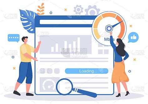 基于服务器、web编程、移动应用程序开发和页面软件的网站加载速度优化。背景矢量图