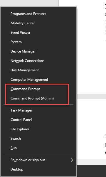 Get Back Command Prompt In Windows October Update Under Win X Menu