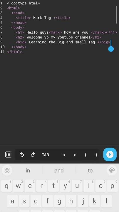 Big And Small Tag In Htmlshorts Video In Html Coding Viral Shorts