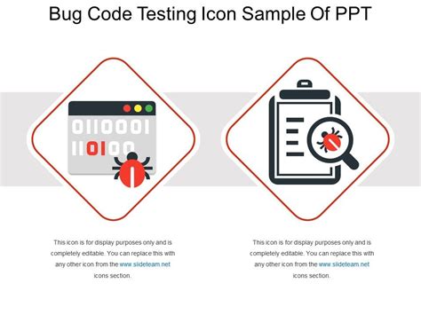 Bug Code Testing Icon Sample Of Ppt Powerpoint Shapes Powerpoint