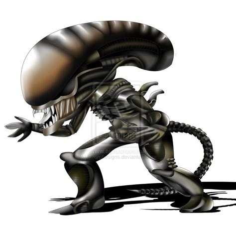 Alien Chibi By Exorodesigns On Deviantart Chibi Alien Aliens Funny