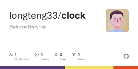 GitHub longteng33 clock 用js和css3制作的钟表 GitHub longteng33 clock 用js和css3制作的钟表