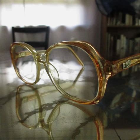 Vtg 60s Eye Glasses Eyeglass Frames 48 16 Hipster Orange Hard Candy