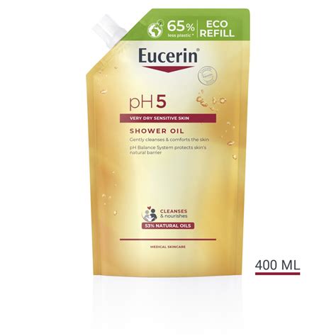 400ml Ph5 Shower Oil Refill Pack Sensitive Skin Eucerin