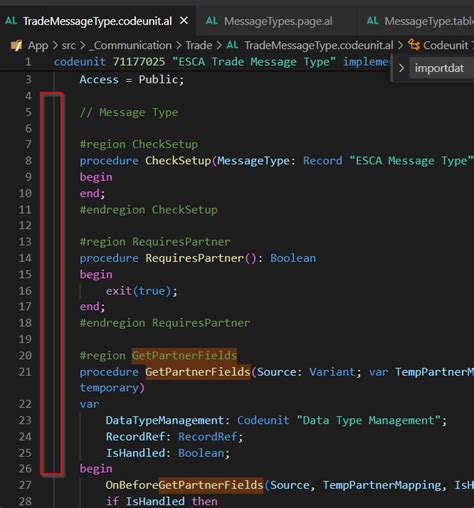 Folding Of Regions Does No Longer Work Issue Microsoft AL GitHub