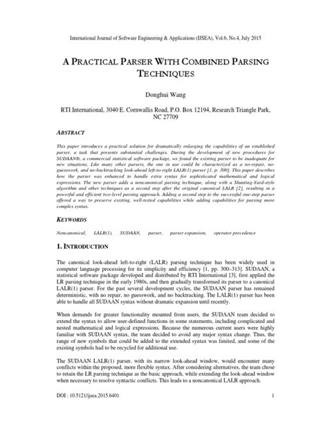 a practical parser with combined parsing techniques pdf parsing