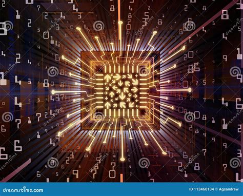 Speed Of Computer CPU Stock Illustration Illustration Of Design
