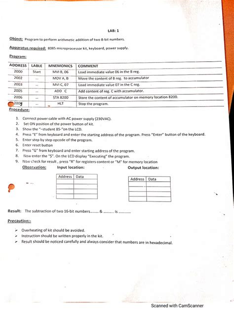 Microprocessor Program Pdf