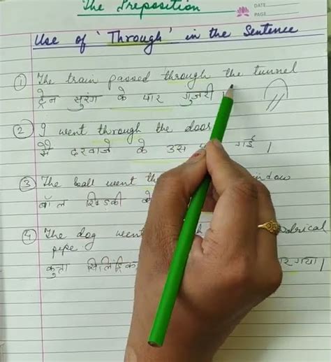 The Preposition Use Of Through In The Sentence Preposition33
