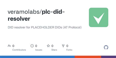GitHub Veramolabs Plc Did Resolver DID Resolver For PLACEHOLDER DIDs AT Protocol