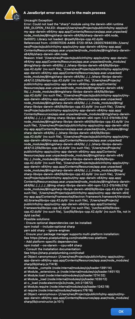 Cannot Run A Packaged Electron Forge App · Issue 4116 · Lovellsharp · Github